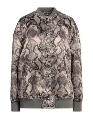 VICOLO Animal Print Bomber Jacket