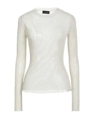 ROBERTO COLLINA Knitted Lamé Sweater - White