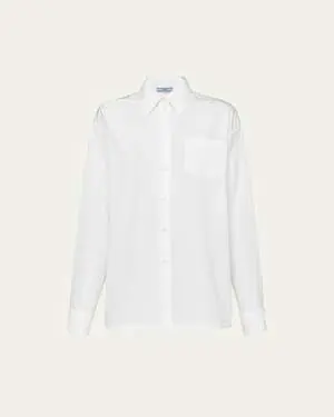 Prada Poplin Blouse With Cufflinks