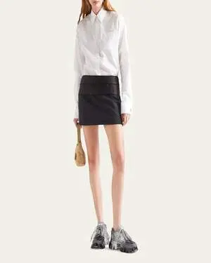 Prada Poplin Blouse With Cufflinks