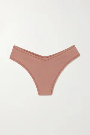SKIMS Cotton-blend Jersey Dipped Thong Pink