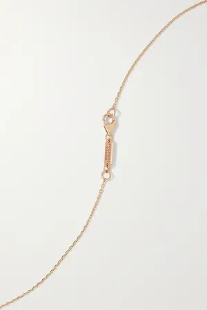 SUZANNE KALAN Mini Butterfly Sapphire And Diamond Pendant Necklace - Rose Gold