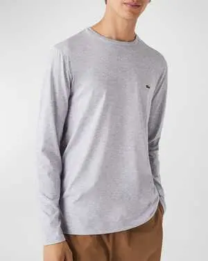Lacoste Pima Cotton Jersey Crewneck T-shirt Silver Chine