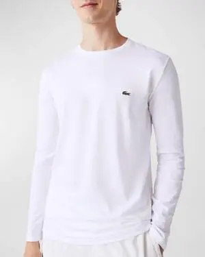 Lacoste Pima Cotton Jersey Crewneck T-shirt White