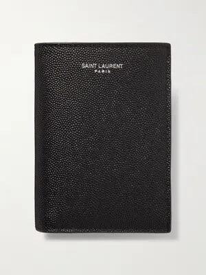 Saint Laurent Logo-debossed Full-grain Leather Billfold Wallet - Black