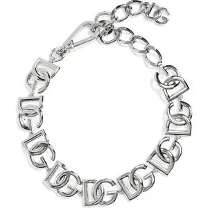 Dolce & Gabbana Logo Collar Necklace - Silver