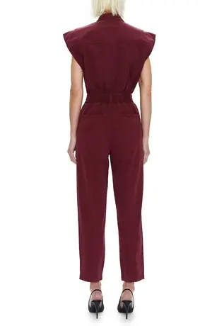 PISTOLA Rosie Cotton Jumpsuit With Padded Shoulder