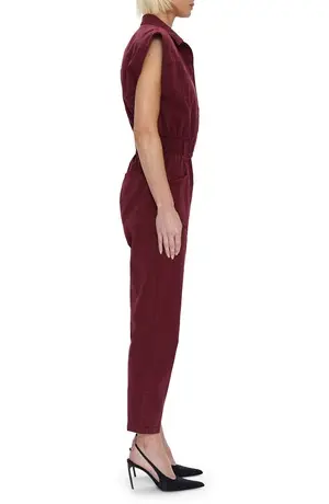 PISTOLA Rosie Cotton Jumpsuit With Padded Shoulder