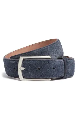 Zegna Suede Belt - Quartz Blue