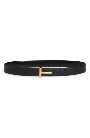TOM FORD TOM FORD Smooth Leather Belt Black