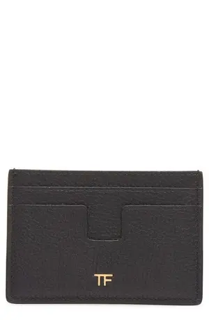 TOM FORD Grained Leather Card Holder - 1n001 Black