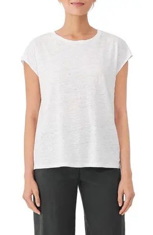 Eileen Fisher Boxy Organic Linen Top