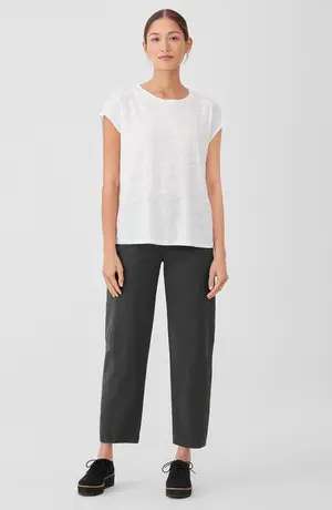 Eileen Fisher Boxy Organic Linen Top