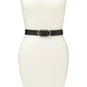 MELROSE AND MARKET Double Buckle Leather Belt