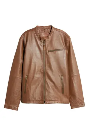THE FRYE COMPANY Café Racer Leather Jacket