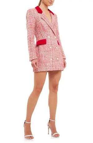Endless Rose Tweed Blazer Minidress