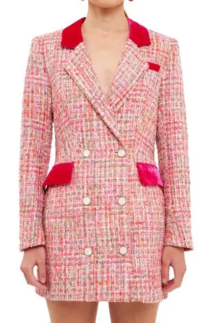 Endless Rose Tweed Blazer Minidress