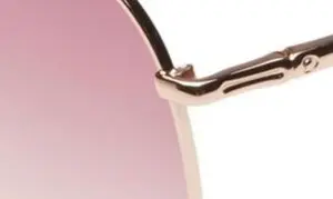 Longchamp Classic 59mm Gradient Aviator Sunglasses - Rose Gold/ Rose Gradient