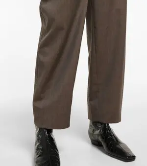 TOTEME High-rise Wide-leg Wool Pants