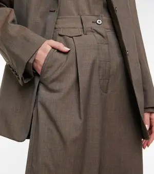 TOTEME High-rise Wide-leg Wool Pants