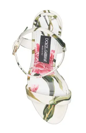 Dolce & Gabbana Keira Floral Block Heel Platform Sandal