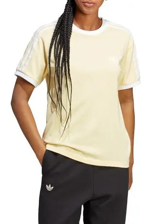 Adidas Adicolor Classics 3-stripes Cotton T-shirt Almost Yellow