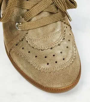 Isabel Marant Étoile Bobby Suede Wedge Sneakers - Grey