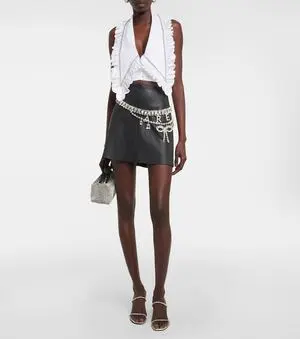 AREA Crystal-embellished Cotton Collar