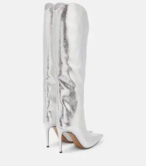 Alexandre Vauthier Metallic Leather Over-the-knee Boots