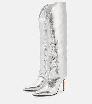 Alexandre Vauthier Metallic Leather Over-the-knee Boots