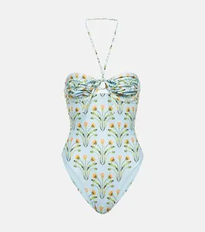 Agua Bendita Sándalo Floral Swimsuit - Blue