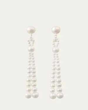 Sophie Bille Brahe Opera Freshwater Pearl Tassel Earrings