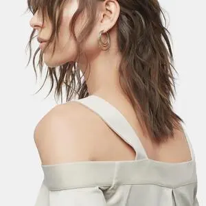 John Hardy Classic Chain Hammered Medium Hoop Earrings