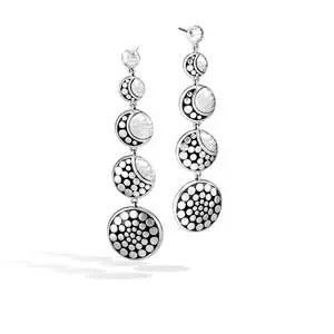 John Hardy Moon Phase Hammered Drop Earrings - Multicolor