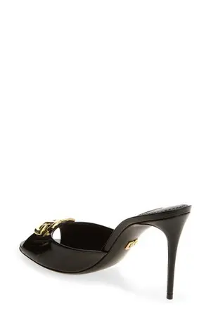 Dolce & Gabbana Dg Logo Patent Leather Sandals