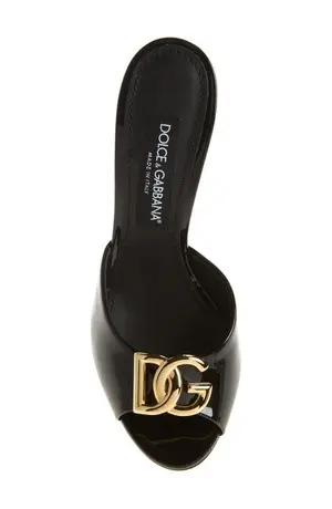 Dolce & Gabbana Dg Logo Patent Leather Sandals