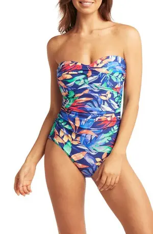 SEA LEVEL Twist Bandeau One-piece Swimsuit