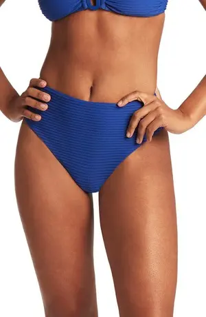 SEA LEVEL Sea Level Retro High Waist Bikini Bottom Royal