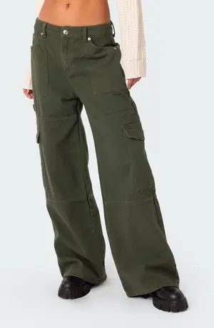 EDIKTED Ember Denim Cargo Pants