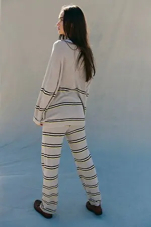 Free People Striped Sweater Set - French Oak Combo
