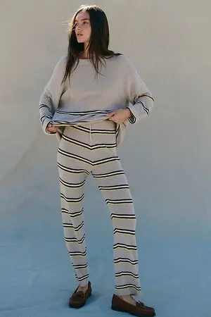 Free People Striped Sweater Set - French Oak Combo