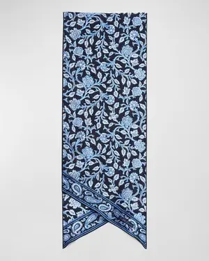 Ralph Lauren Bandana Silk Scarf - Bluwht