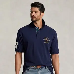 Ralph Lauren Crest Mesh Polo Shirt Cruise Navy