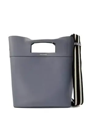 Alexander McQueen Square Leather Tote - Grey