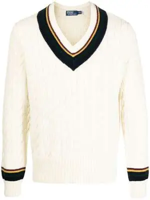 Polo Ralph Lauren Stripe-trim V-neck Jumper