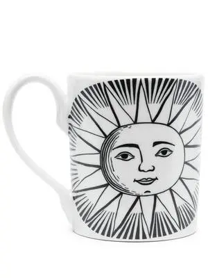 FORNASETTI Sole Porcelain Mug - Black