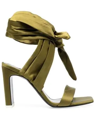 Attico Ankle-tie High-heel Sandals - Green