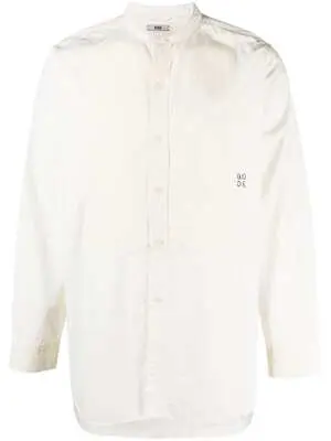 BODE Logo-embroidered Collarless Shirt