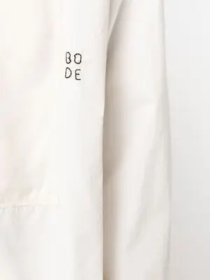 BODE Logo-embroidered Collarless Shirt