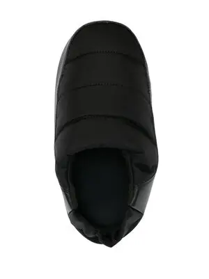Moon Boot Elasticated Band Padded Slippers - Black